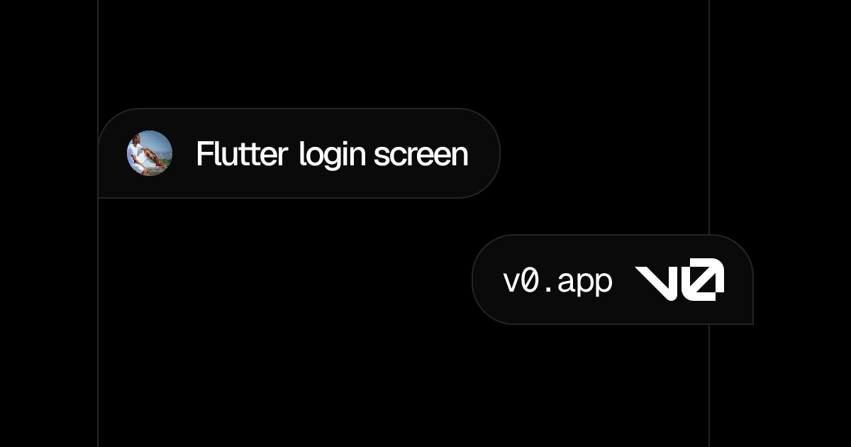 Flutter login screen - v0 by Vercel
