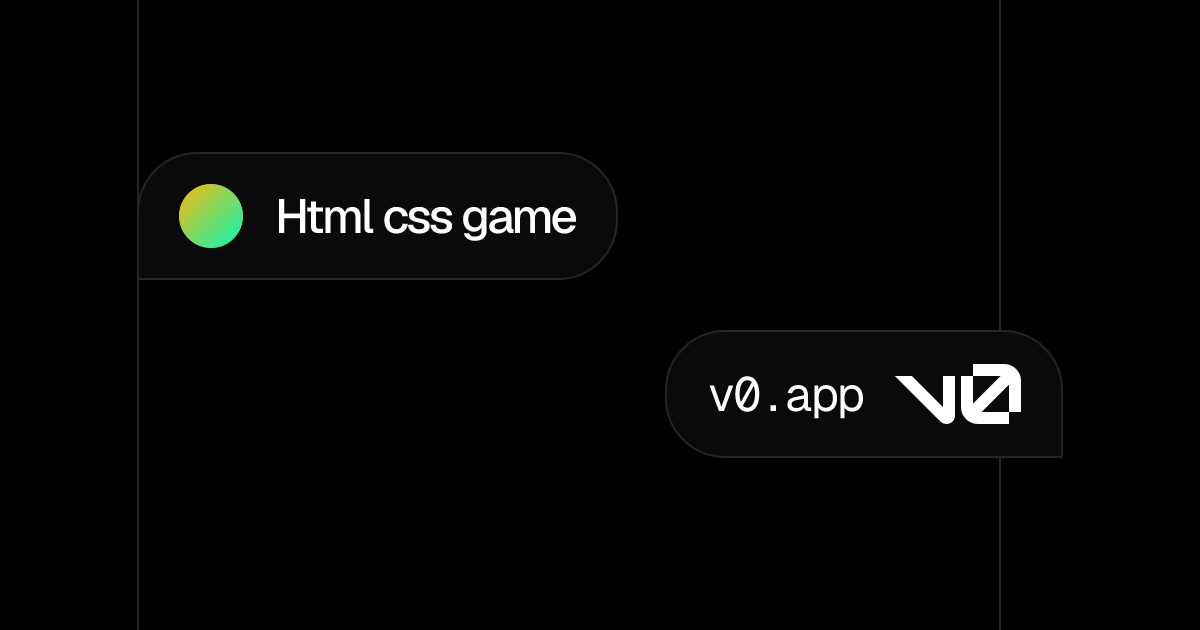 Html css game – v0 by Vercel
