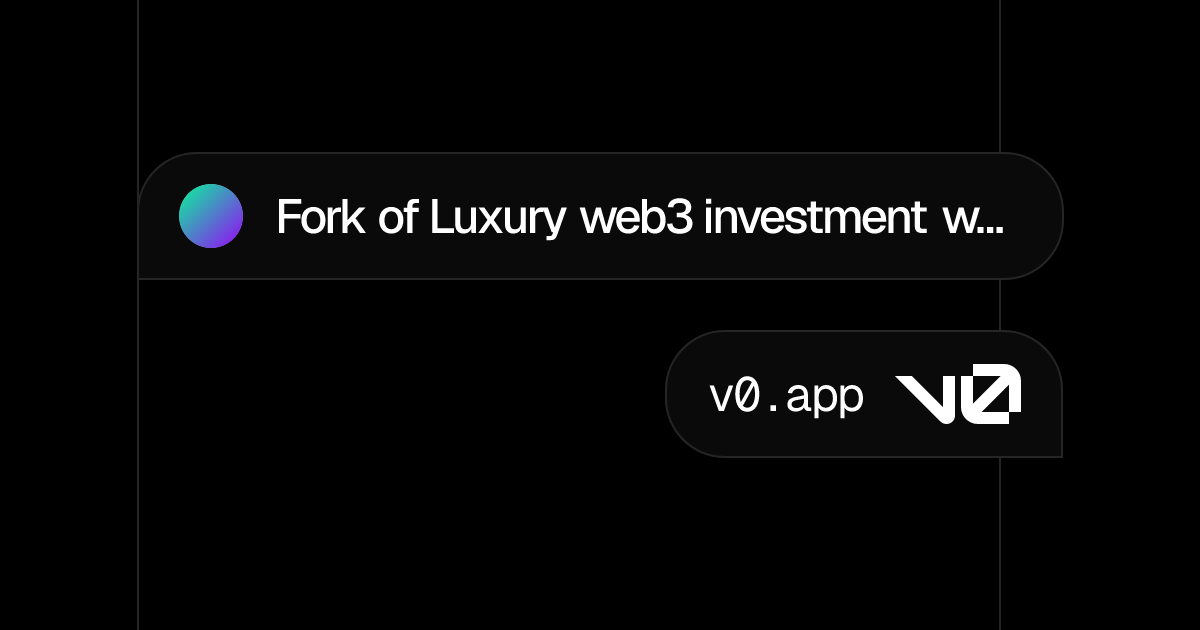 Fork of Luxury web3 investment website – v0 by Vercel