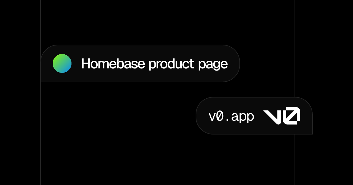 Homebase product page – v0 by Vercel