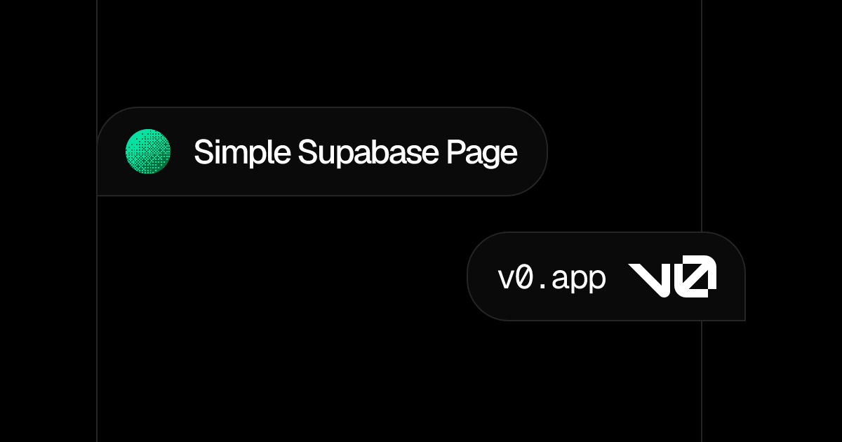 Simple Supabase Page – v0 by Vercel