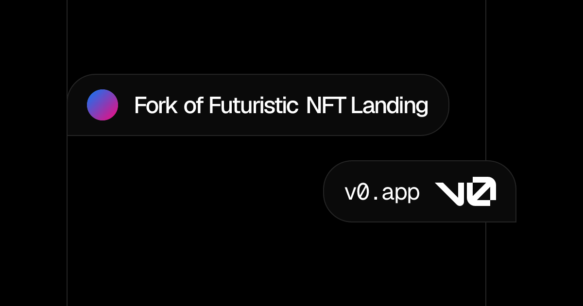 Fork of Futuristic NFT Landing – v0 by Vercel