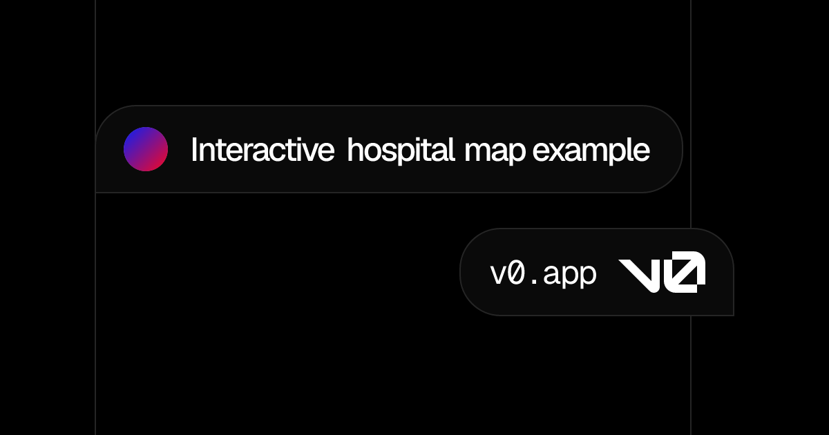 Interactive hospital map example – v0 by Vercel