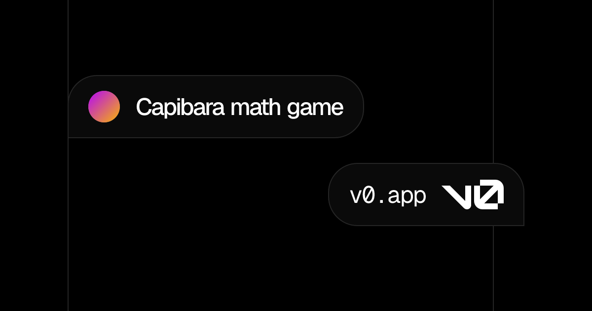 Capibara math game - v0 by Vercel