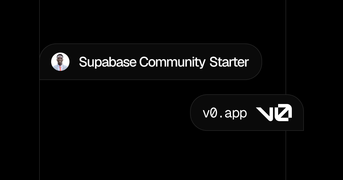 Supabase Community Starter – v0 by Vercel