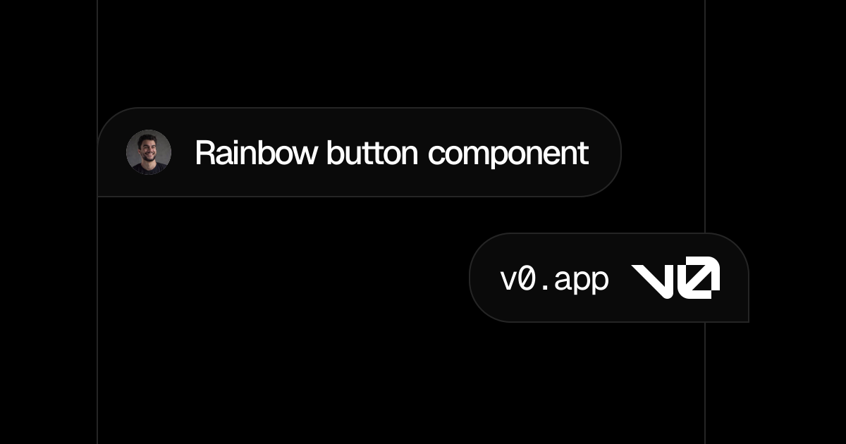 Rainbow button component – v0 by Vercel