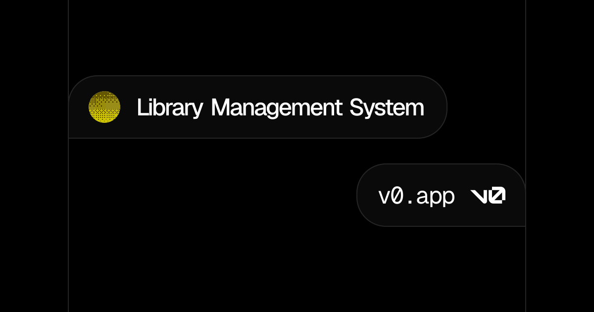 Library Management System – v0 by Vercel
