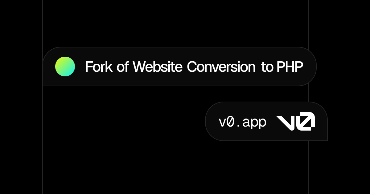 Fork of Website Conversion to PHP – v0 by Vercel