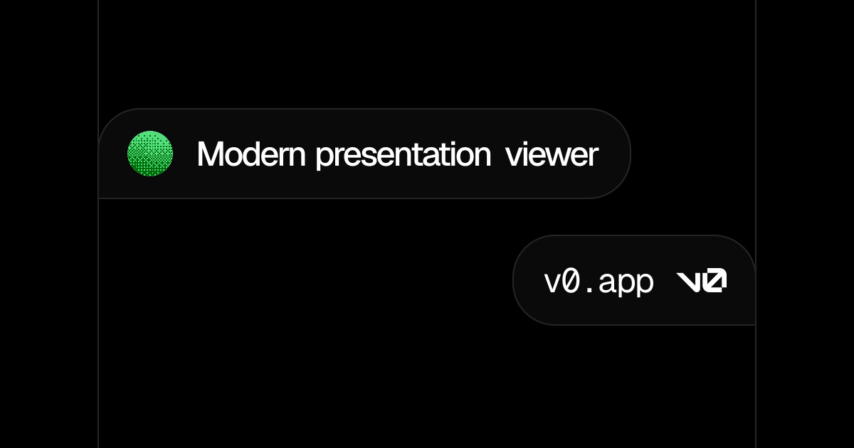 Modern presentation viewer – v0 by Vercel