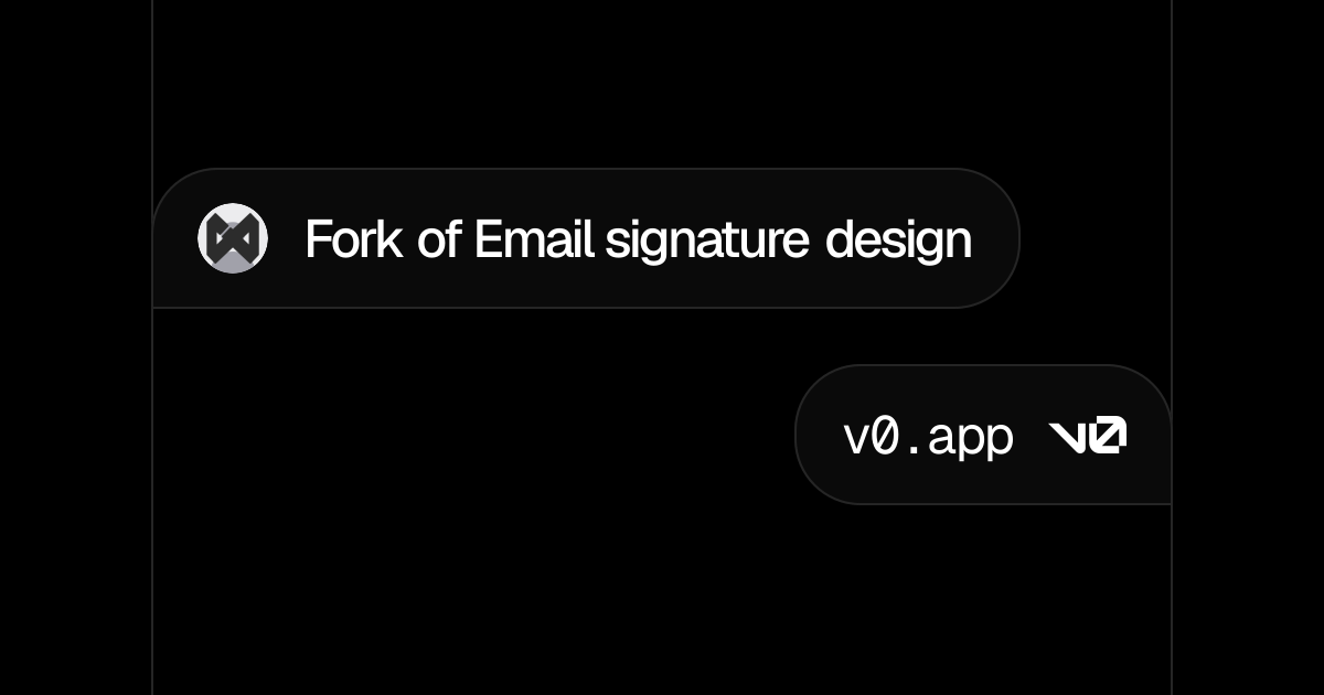 Fork of Email signature design – v0 by Vercel