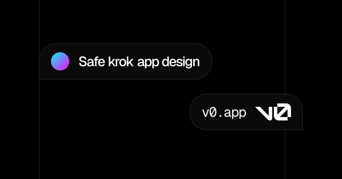 Safe krok app design – v0 by Vercel