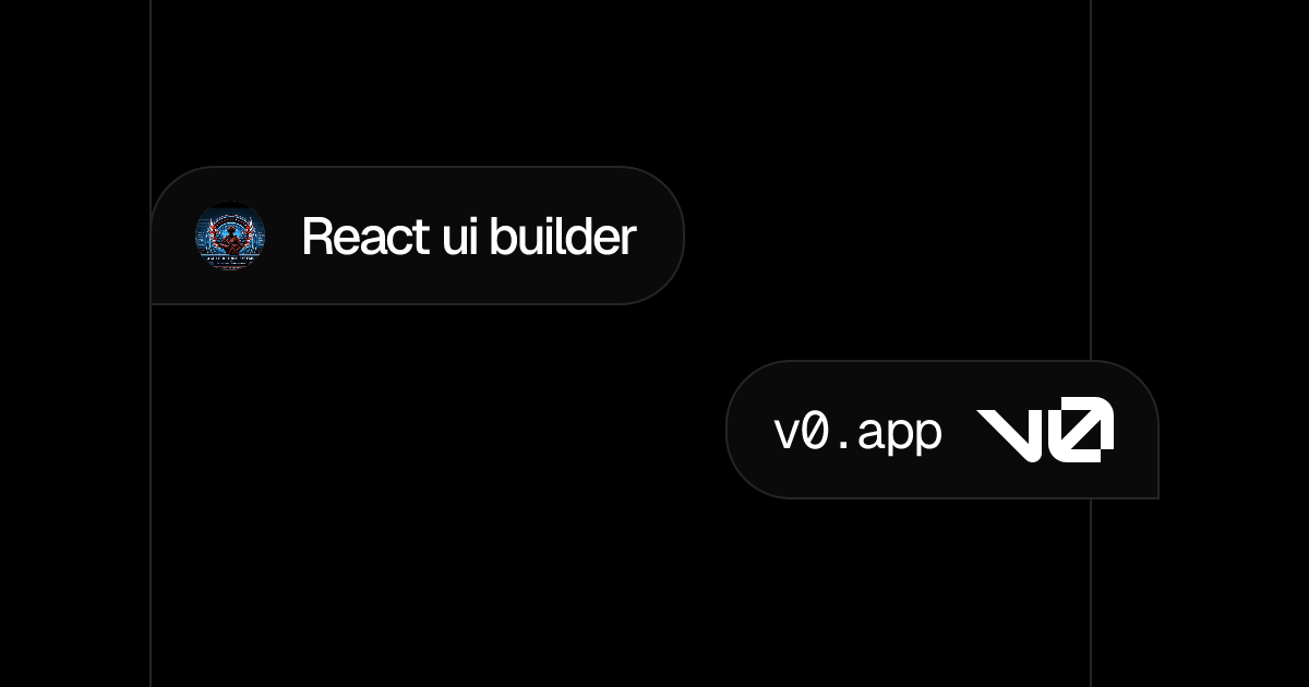 React Ui Builder V0 By Vercel