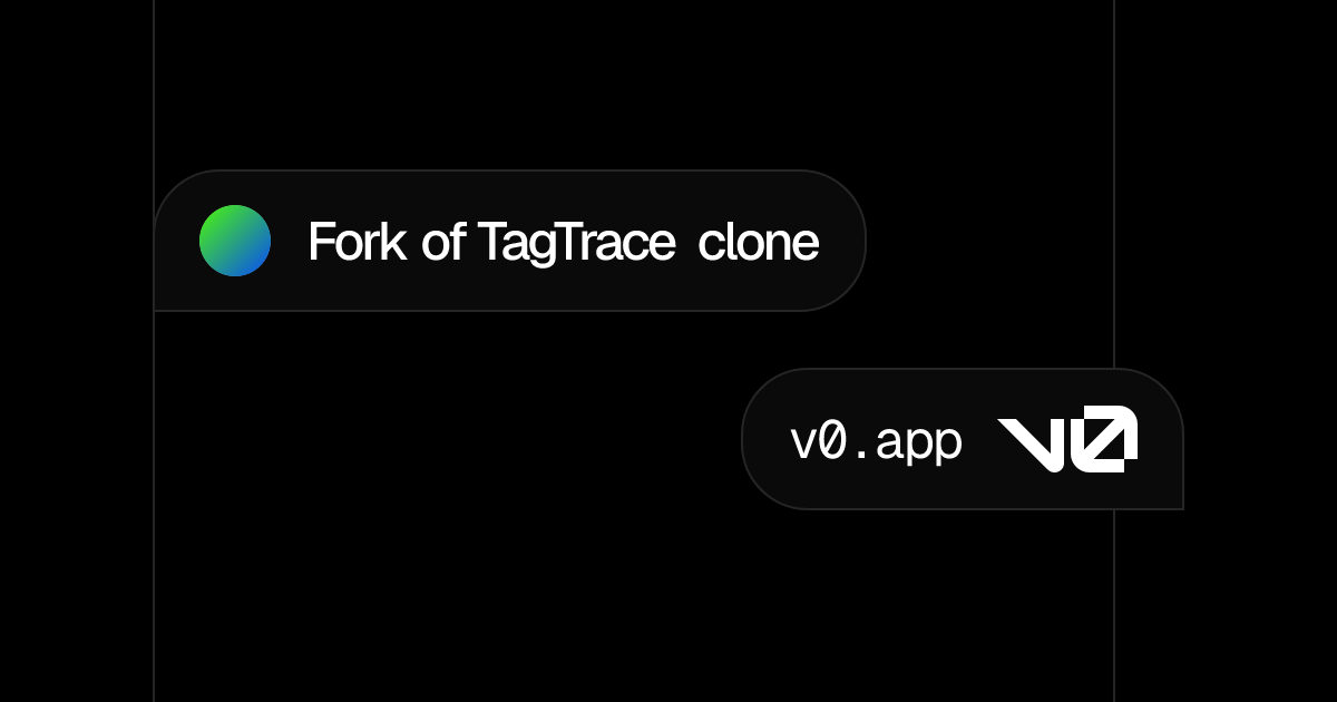 Fork of TagTrace clone – v0 by Vercel