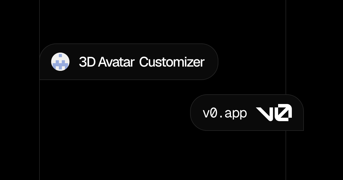 3D Avatar Customizer – v0 by Vercel
