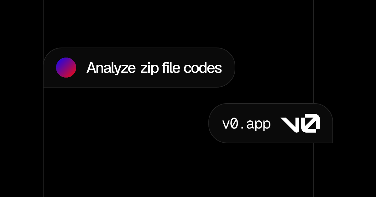 Analyze zip file codes – v0 by Vercel