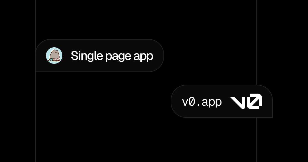 Single page app – v0 by Vercel