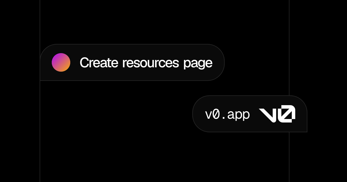 Create resources page – v0 by Vercel