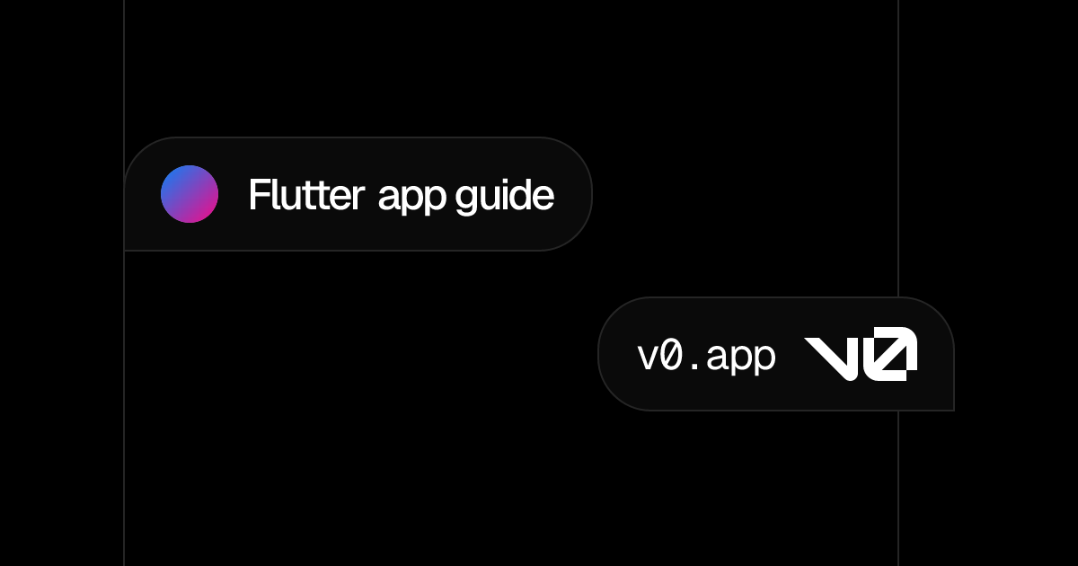 Flutter app guide – v0 by Vercel