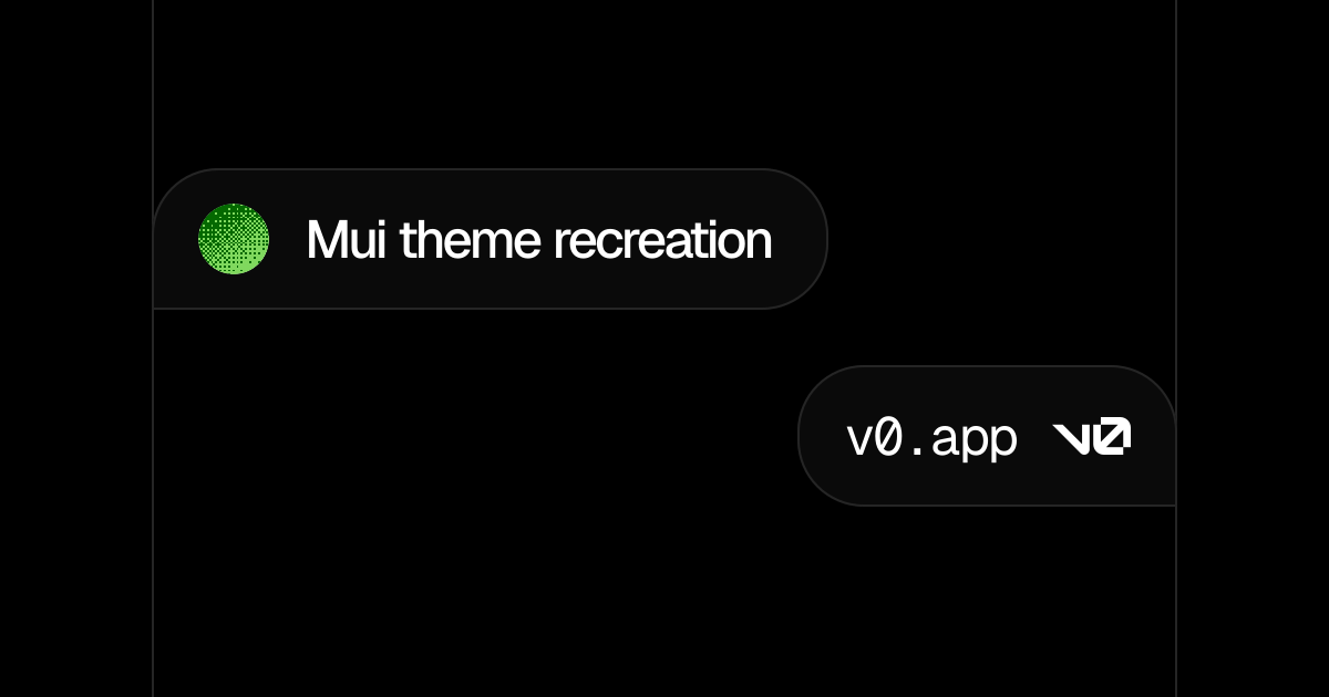 Mui theme recreation – v0 by Vercel