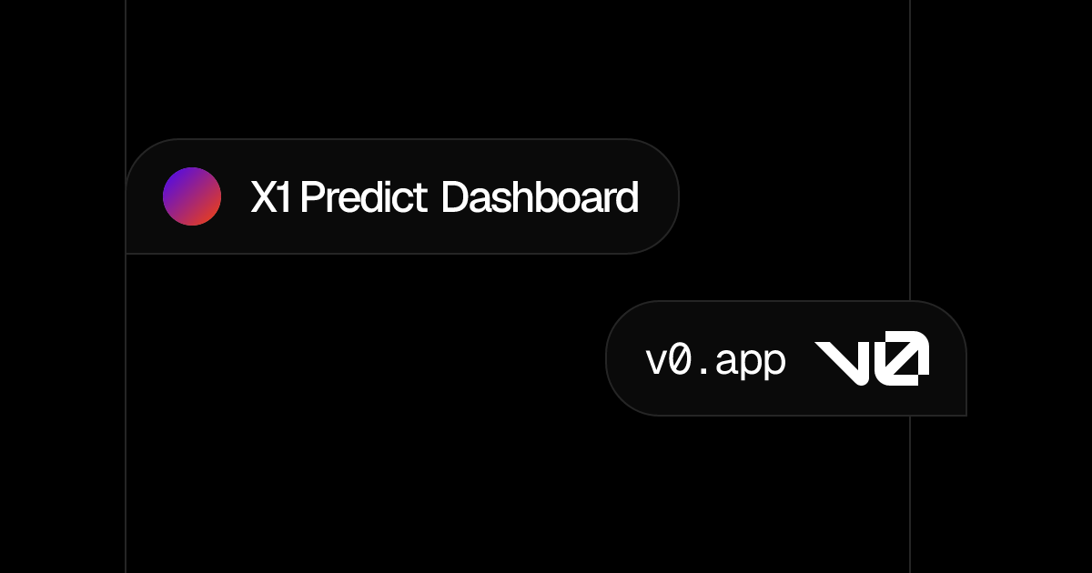 X1 Predict Dashboard – v0 by Vercel