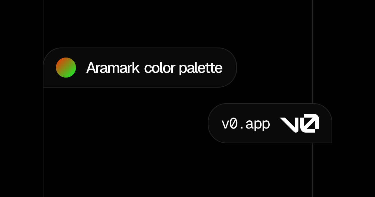 Aramark color palette – v0 by Vercel