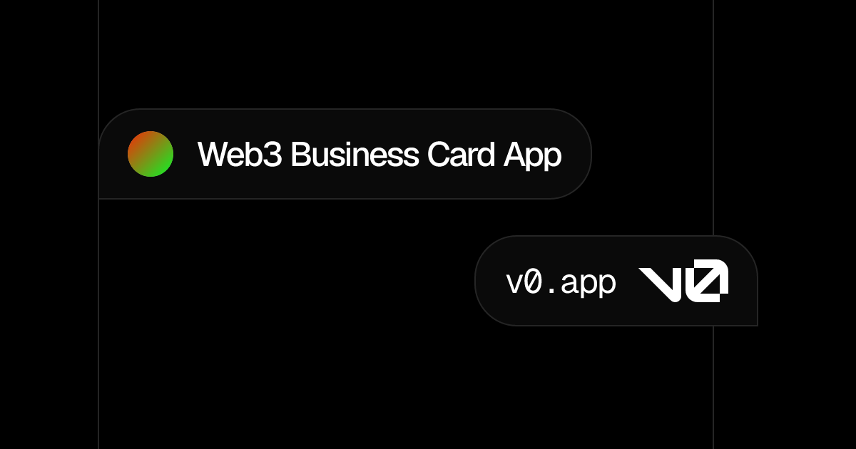 Web3 Business Card App – v0 by Vercel
