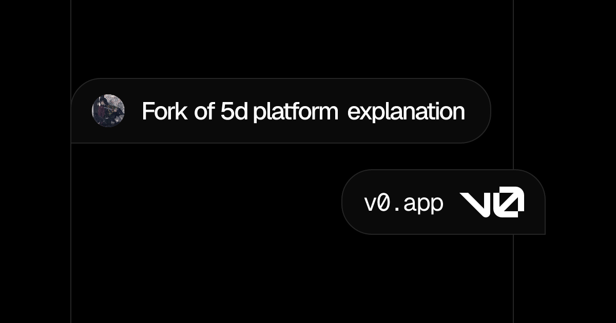 Fork of 5d platform explanation – v0 by Vercel