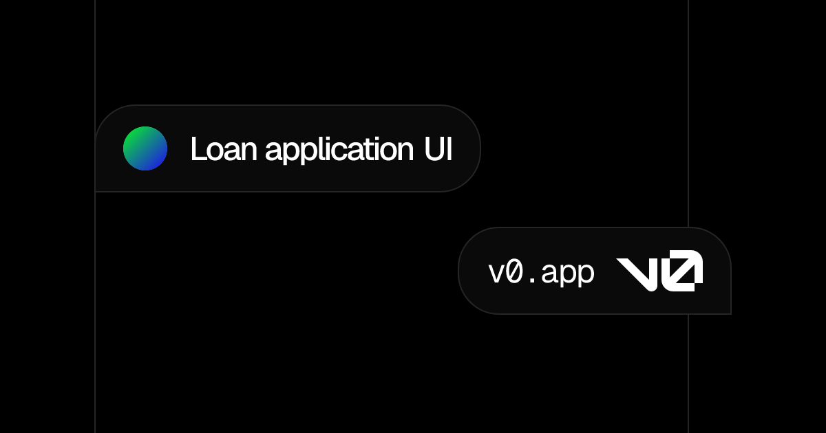 Loan application UI – v0 by Vercel