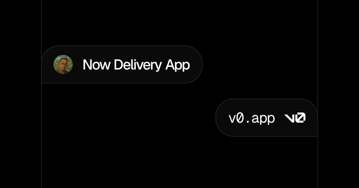 Now Delivery App – v0 by Vercel