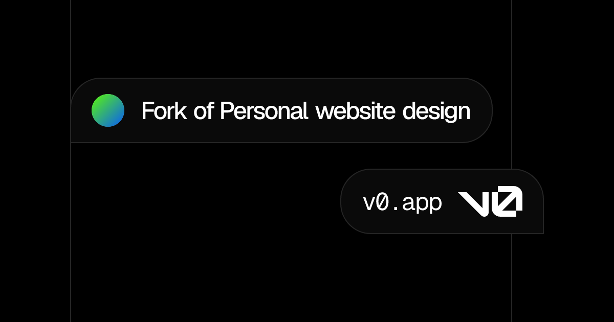 Fork of Personal website design – v0 by Vercel