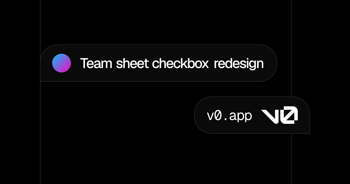 Team sheet checkbox redesign – v0 by Vercel