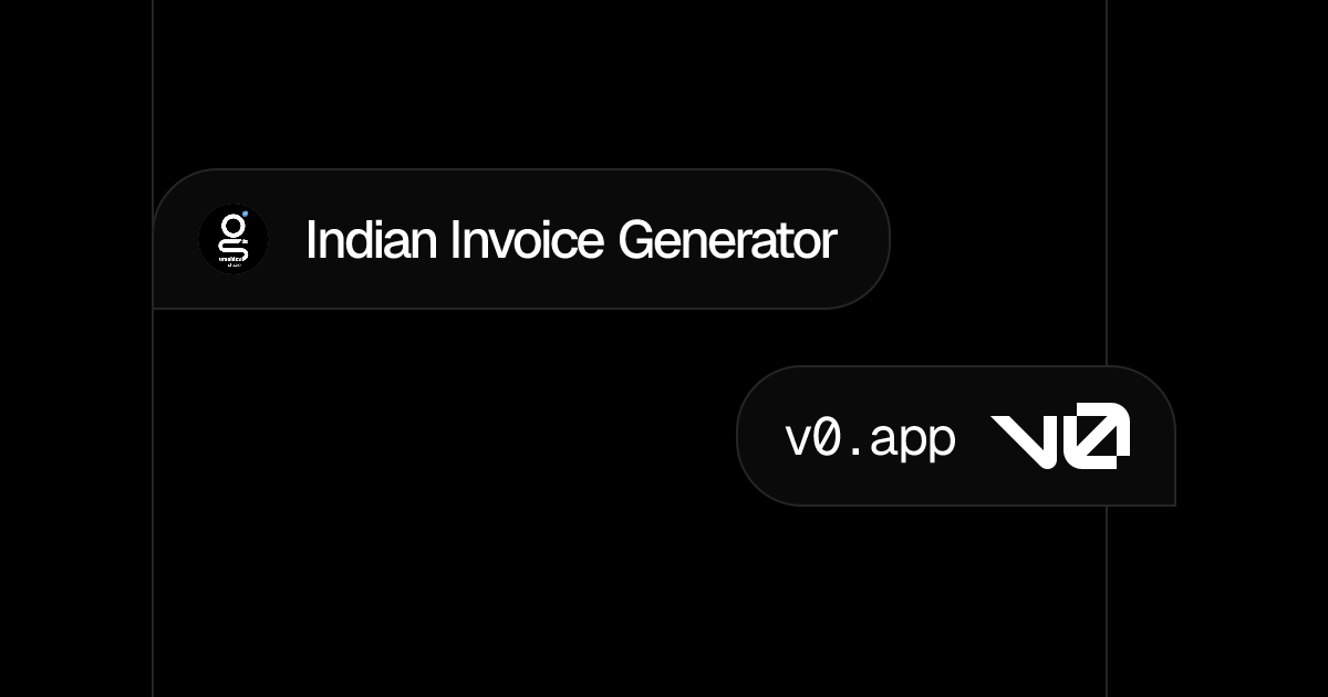 Indian Invoice Generator – v0 by Vercel
