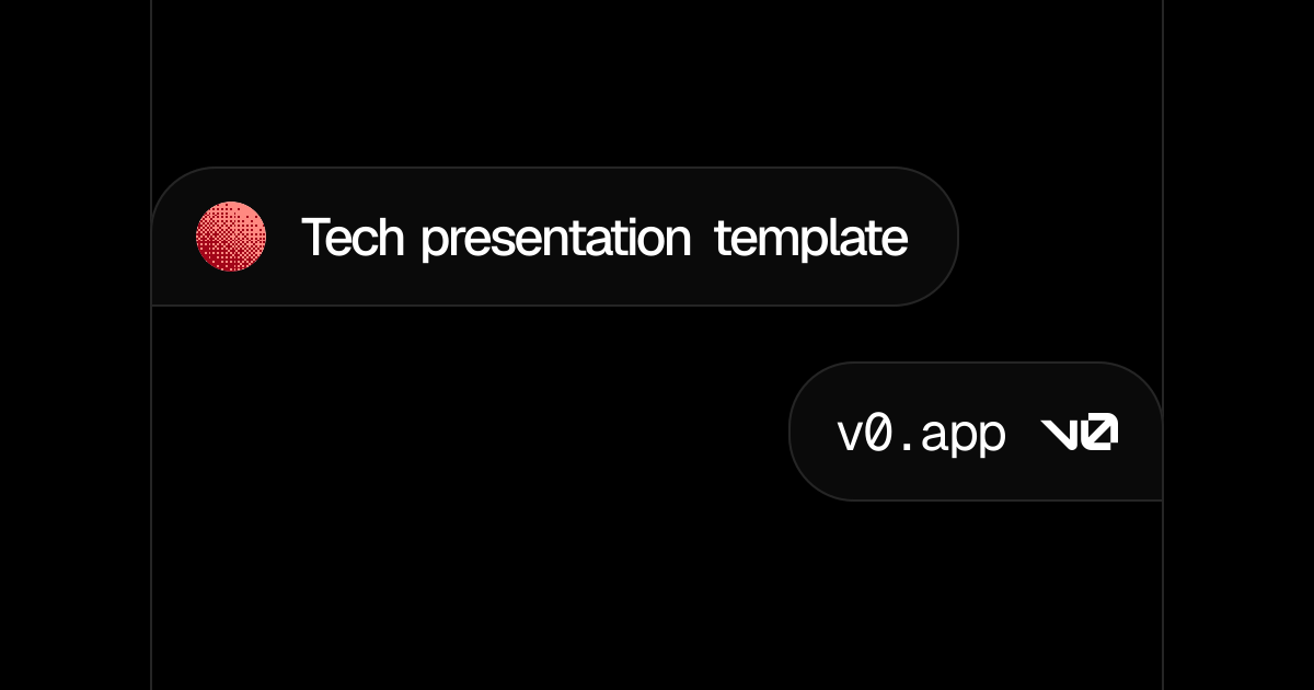 Tech presentation template – v0 by Vercel