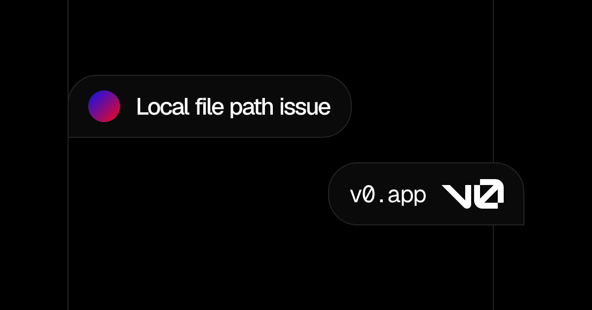 Local File Path Issue V0 By Vercel