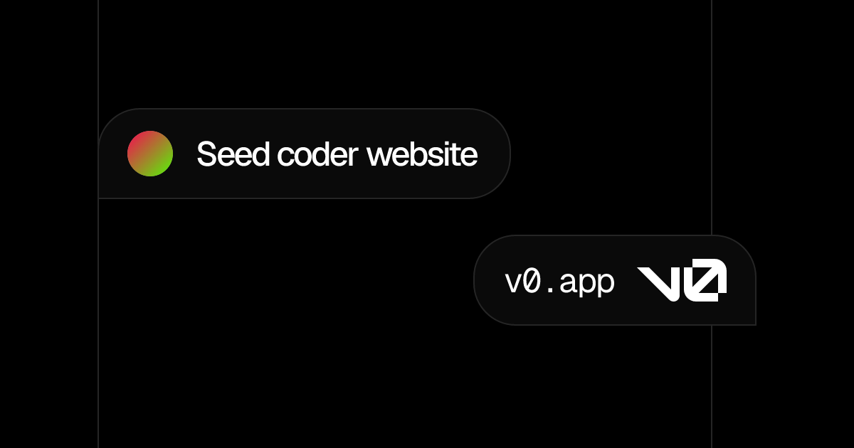 Seed coder website – v0 by Vercel