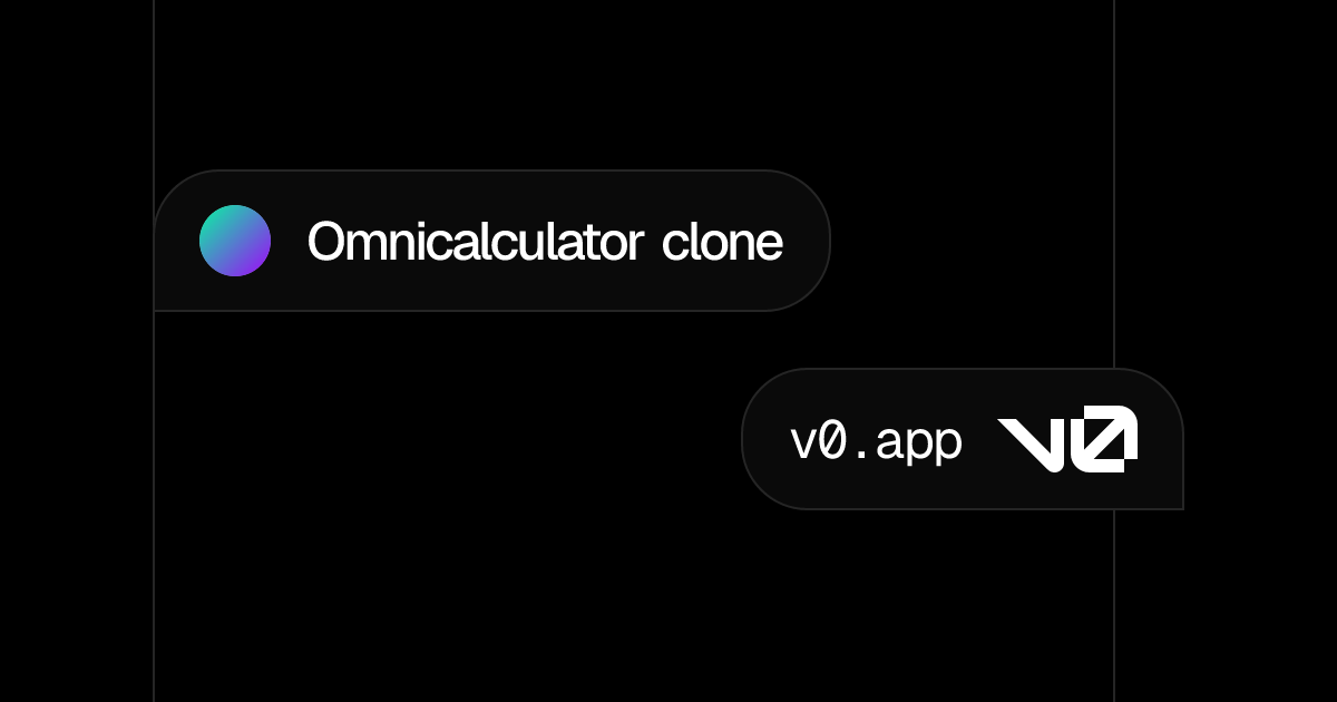 Omnicalculator clone – v0 by Vercel