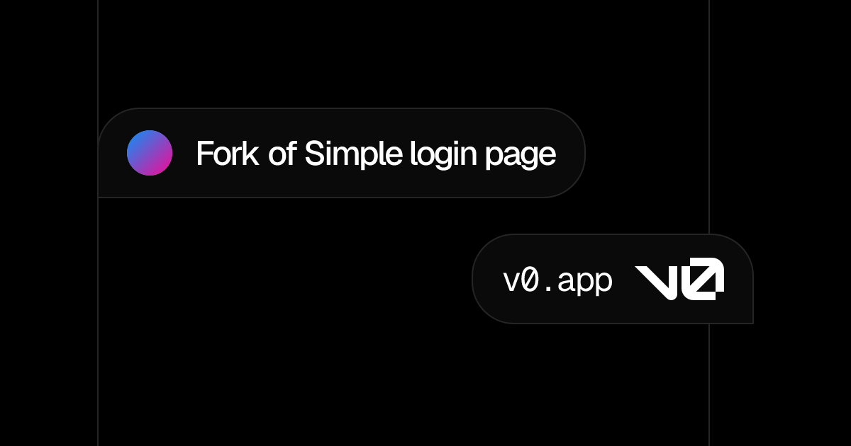 Fork of Simple login page – v0 by Vercel