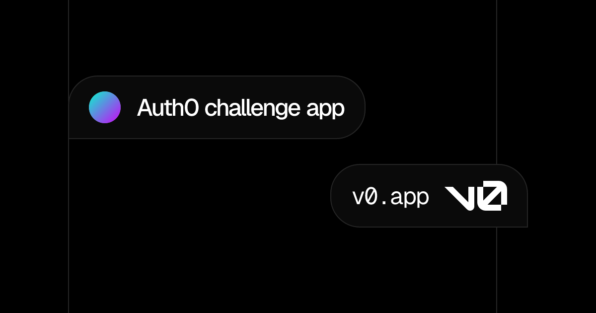 Auth0 challenge app – v0 by Vercel