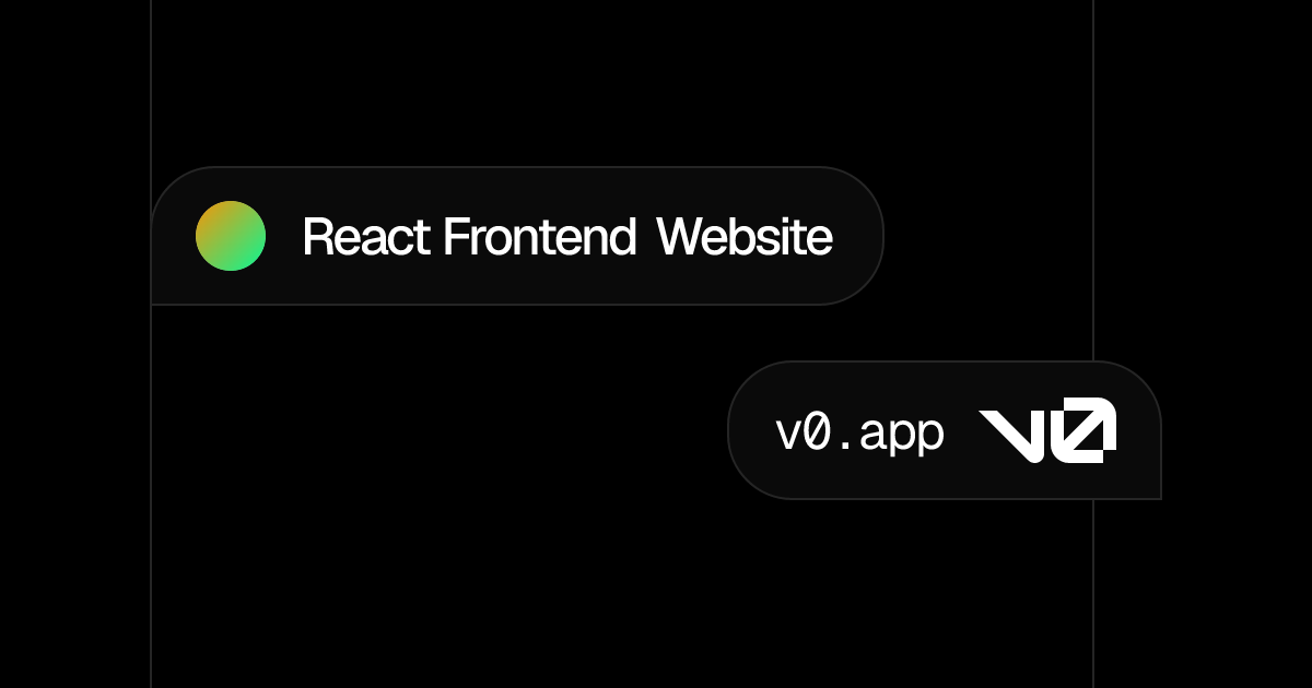 React Frontend Website – v0 by Vercel