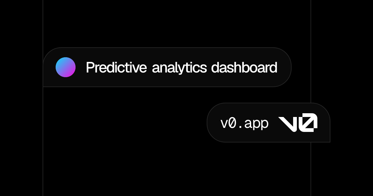Predictive analytics dashboard – v0 by Vercel