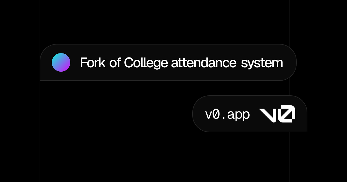 Fork of College attendance system – v0 by Vercel