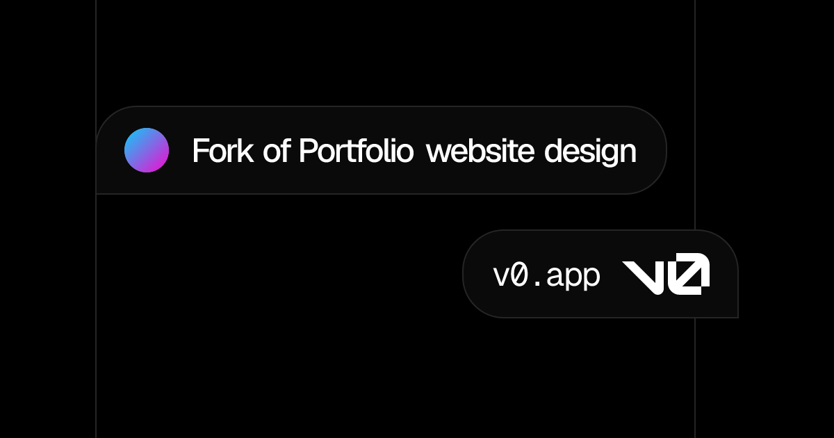 Fork of Portfolio website design – v0 by Vercel