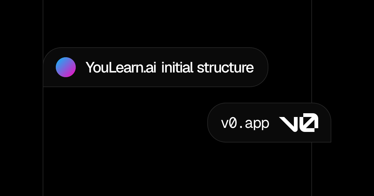 YouLearn.ai initial structure – v0 by Vercel