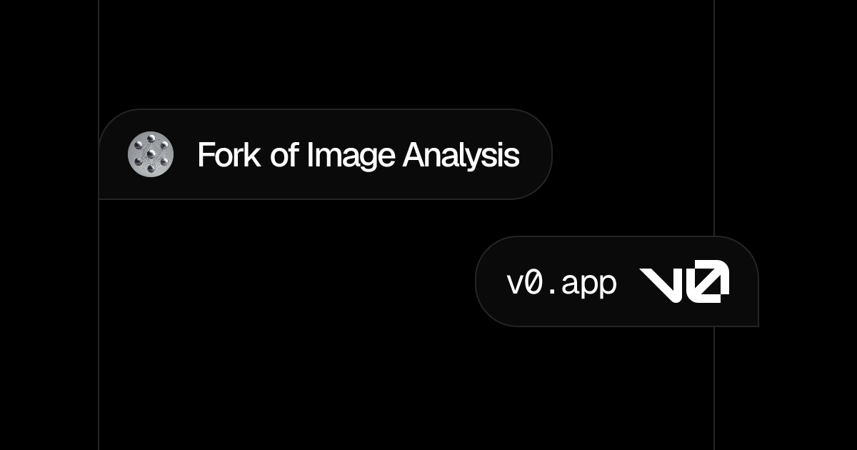 Fork of Image Analysis – v0 by Vercel