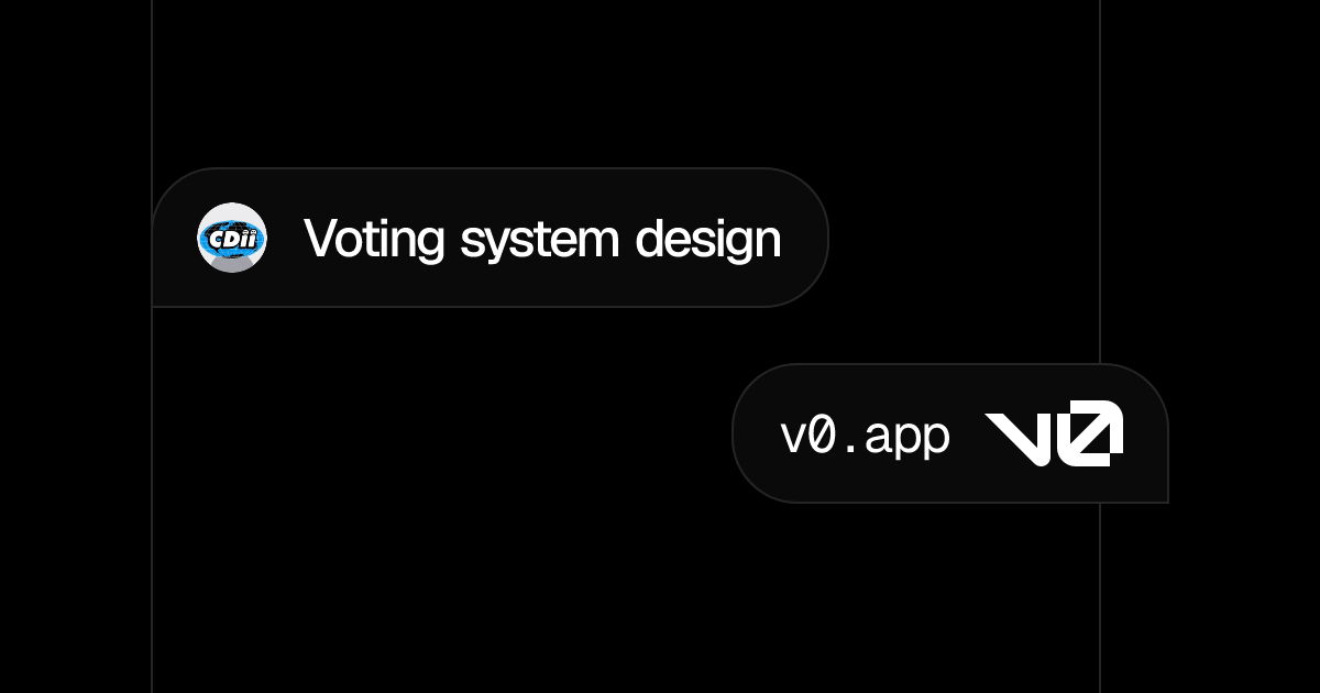 Voting system design – v0 by Vercel