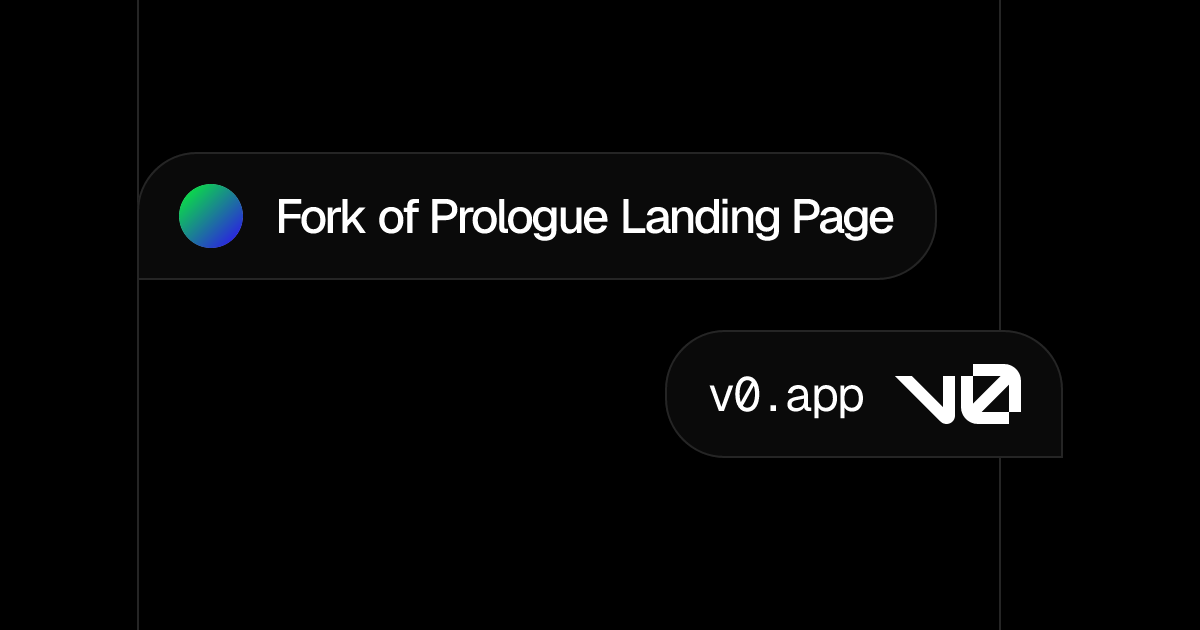 Fork of Prologue Landing Page – v0 by Vercel