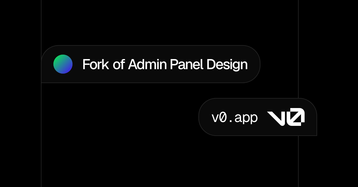 Fork of Admin Panel Design – v0 by Vercel