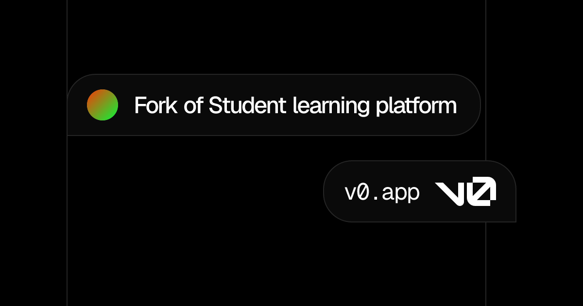 Fork of Student learning platform – v0 by Vercel