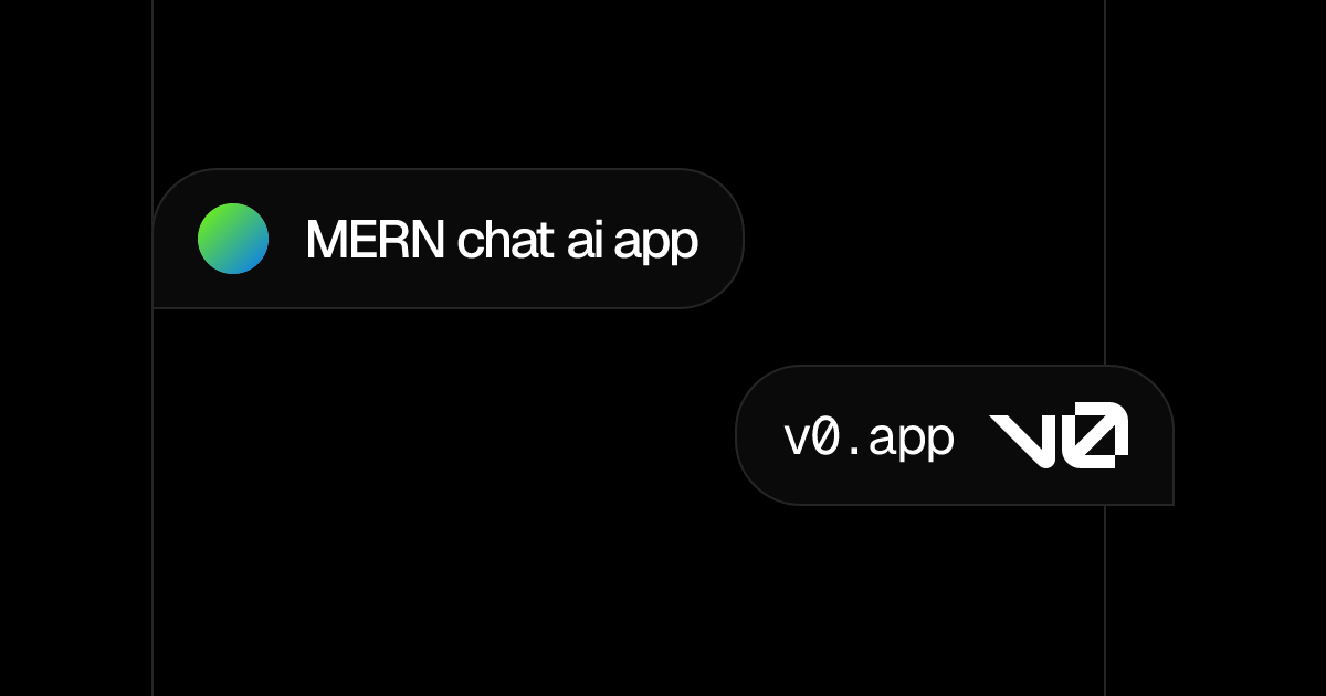 MERN chat ai app – v0 by Vercel