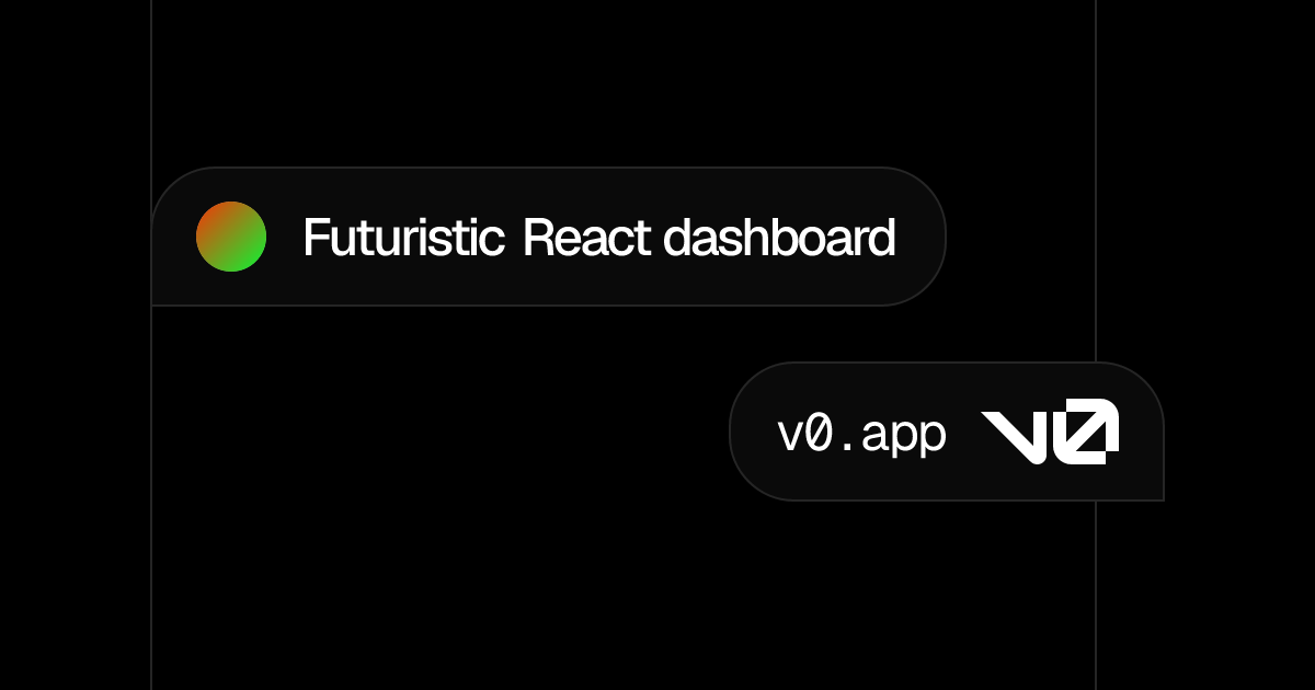 Futuristic React dashboard – v0 by Vercel